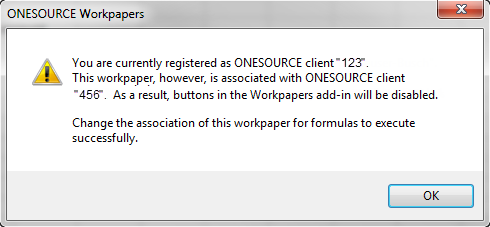 ONESOURCE Firm Edition: Change Workpaper Association